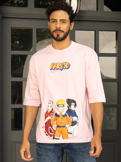 Naruto Pink Oversize Drop shoulder Tee by Gavin Paris – gavin paris