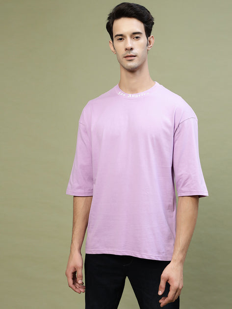 Los Angeles Lavender Drop-shoulder Oversized Tee – gavin paris