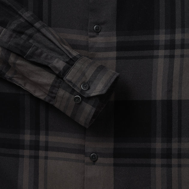 Gavin Paris Premium Full Sleeve Shirt - Dark Grey and Black Checkered ...